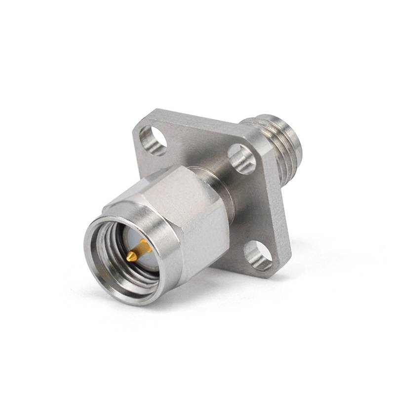 SMA Male to SMA Female 4 Hole Flange Straight Adapter | DC-18GHz ...
