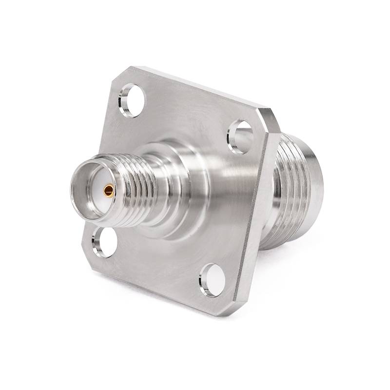 TNC Female to SMA Female Adapter with 4 Hole Flange,DC-4GHz – Flexi RF Inc